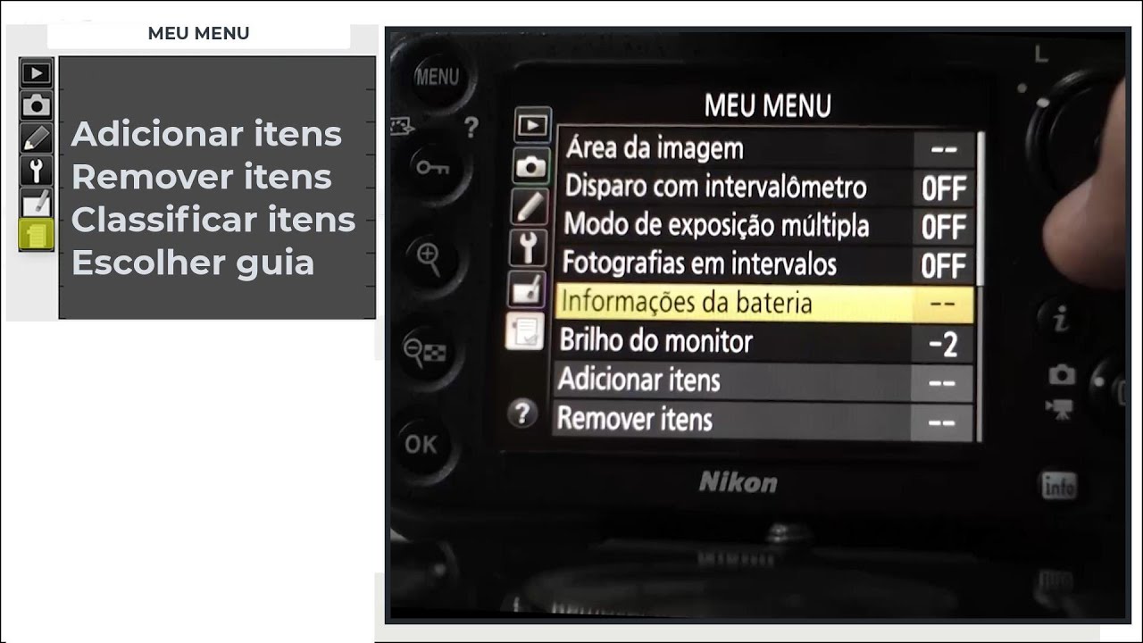 Meu Menu da Nikon D810 - YouTube