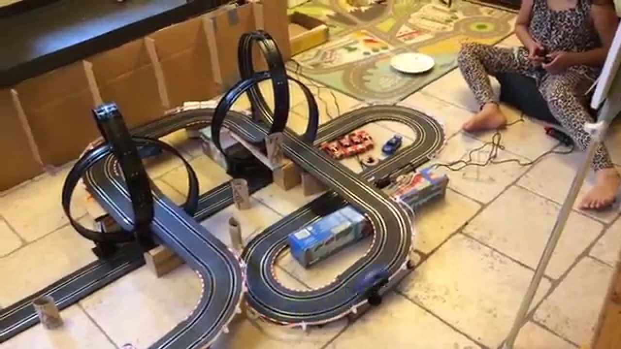2x Carrera Go!!! epic loop-in-a-loop racetrack :D - YouTube