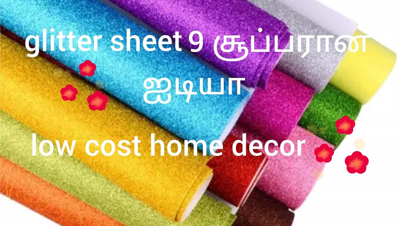 9 beautiful glitter sheets craft low cost home decor easy craft ideas ...