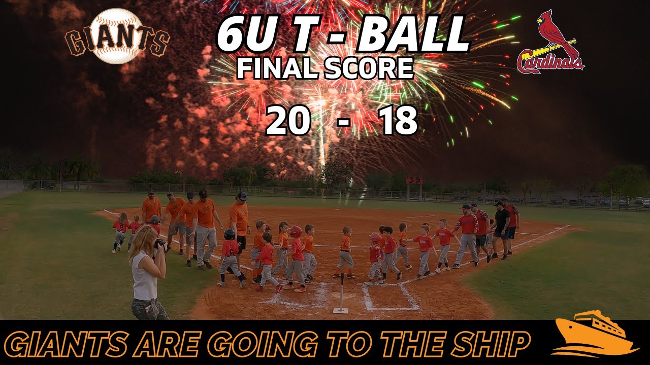 T-ball Game 6U: Giants vs. Cardinals | Youth Baseball | Acreage ...