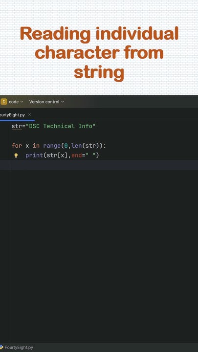 Reading individual character from string in Python #shorts #shortvideo #youtubeshorts #python ...