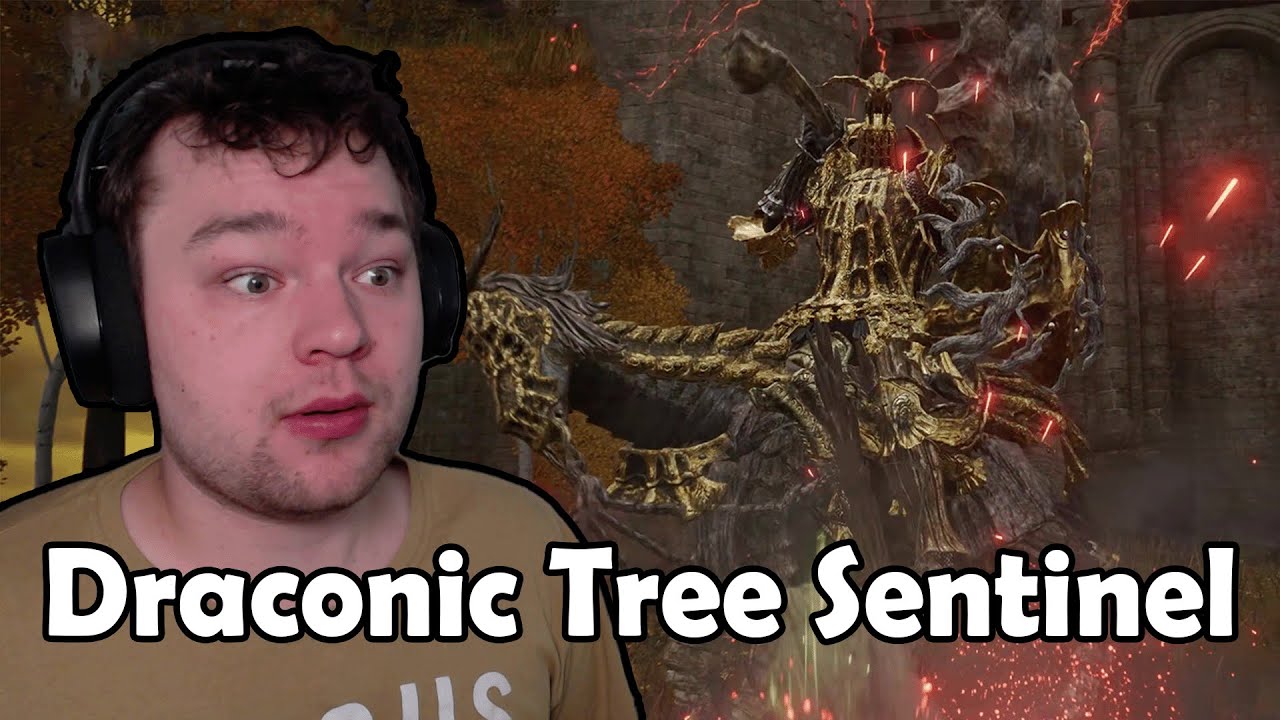 Elden Ring draconic tree sentinel full boss fight - YouTube
