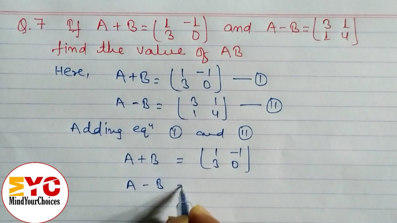 Matrices | Matrices class 12 | Matrix Multiplication | Matrix | The ...