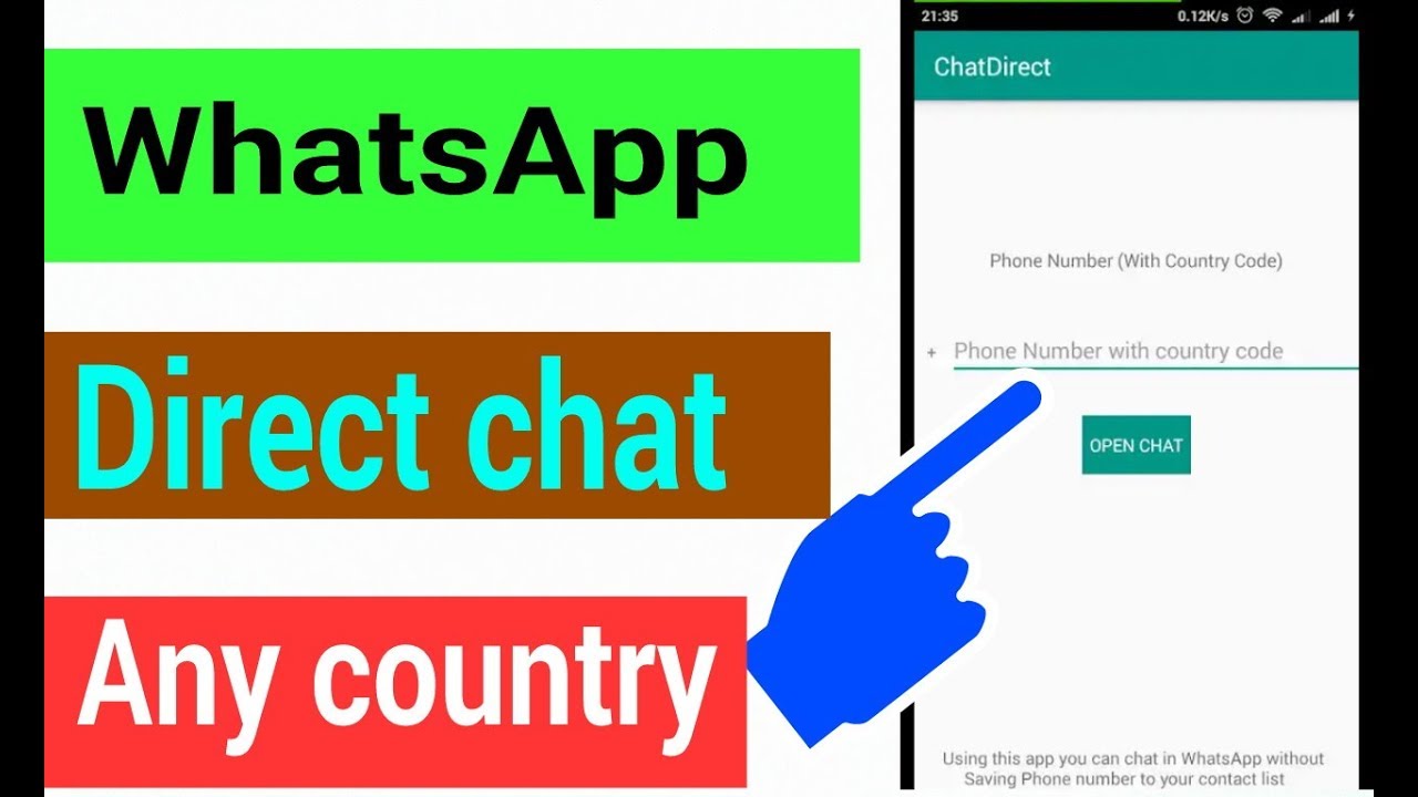 WhatsApp Direct chat - YouTube