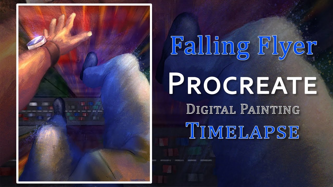 Falling Flyer | Procreate Time lapse | GarageBand Music - YouTube