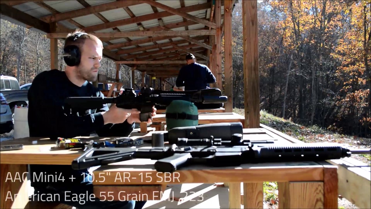 Test Shots with AAC's Mini4 and Brakeout Compensator - YouTube