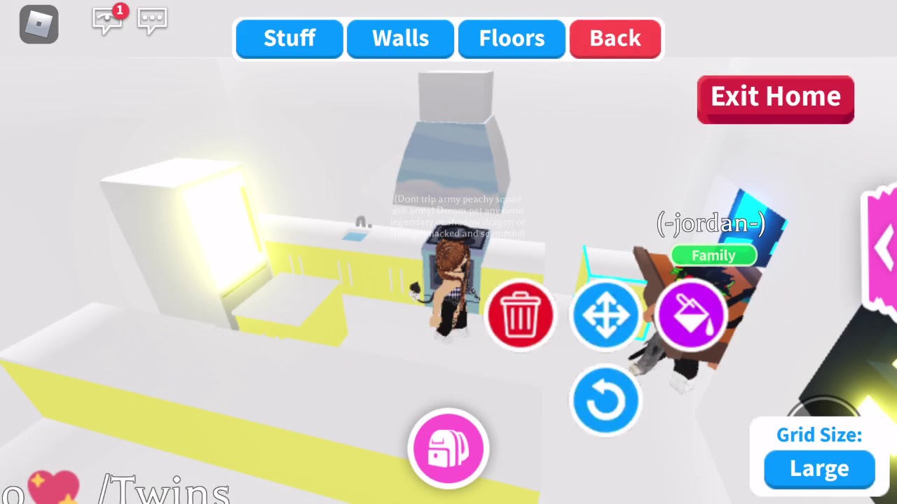 Decorating my small house with friends -adopt me -first video:3 - YouTube