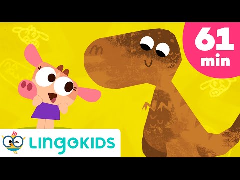 COWY'S T-REX SONG 🦖💜 + More Nursery Rhymes | Lingokids