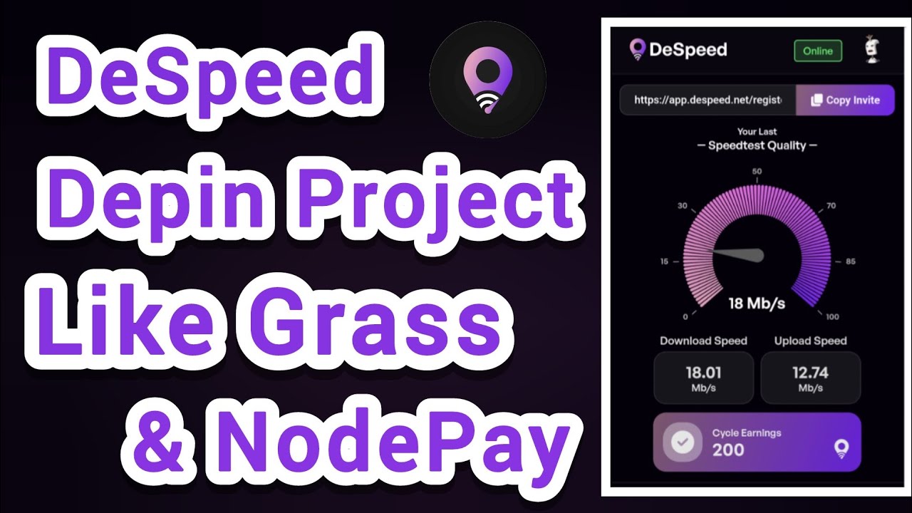 DeSpeed New Depin Project Same Like Grass & NodePay | Join From Early Stage Don't Miss - YouTube