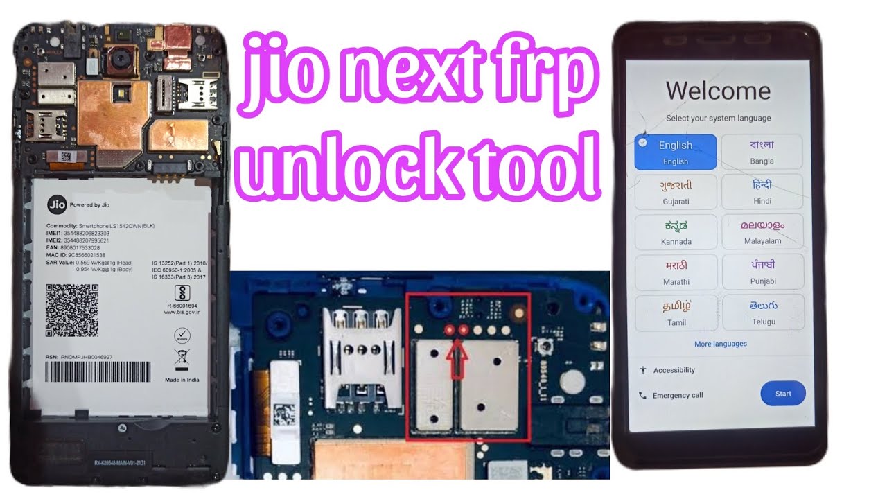 jio next frp unlock tool/jio phone next 4g LS15420QWN edl point unlock ...