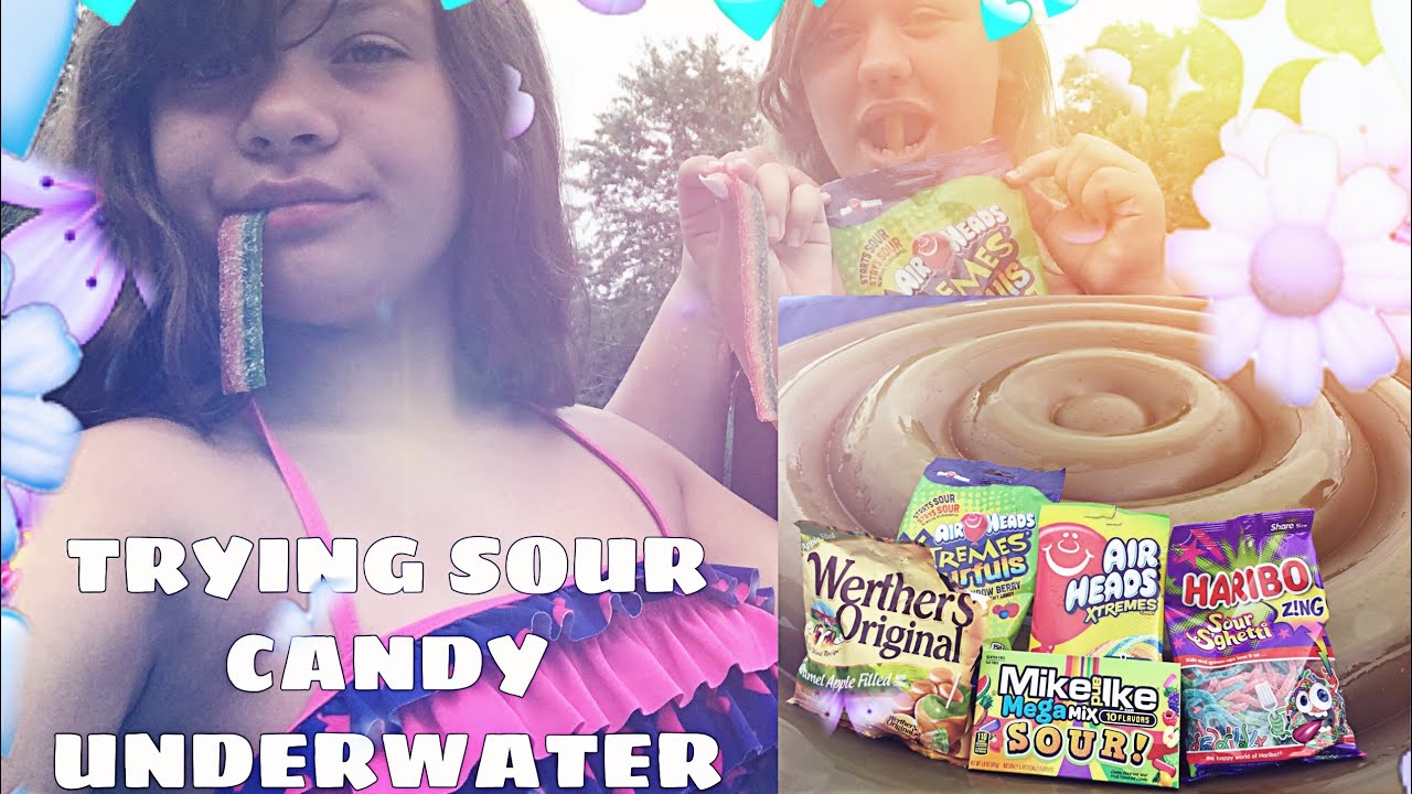 TRYING SOUR CANDY UNDERWATER!!!!! - YouTube