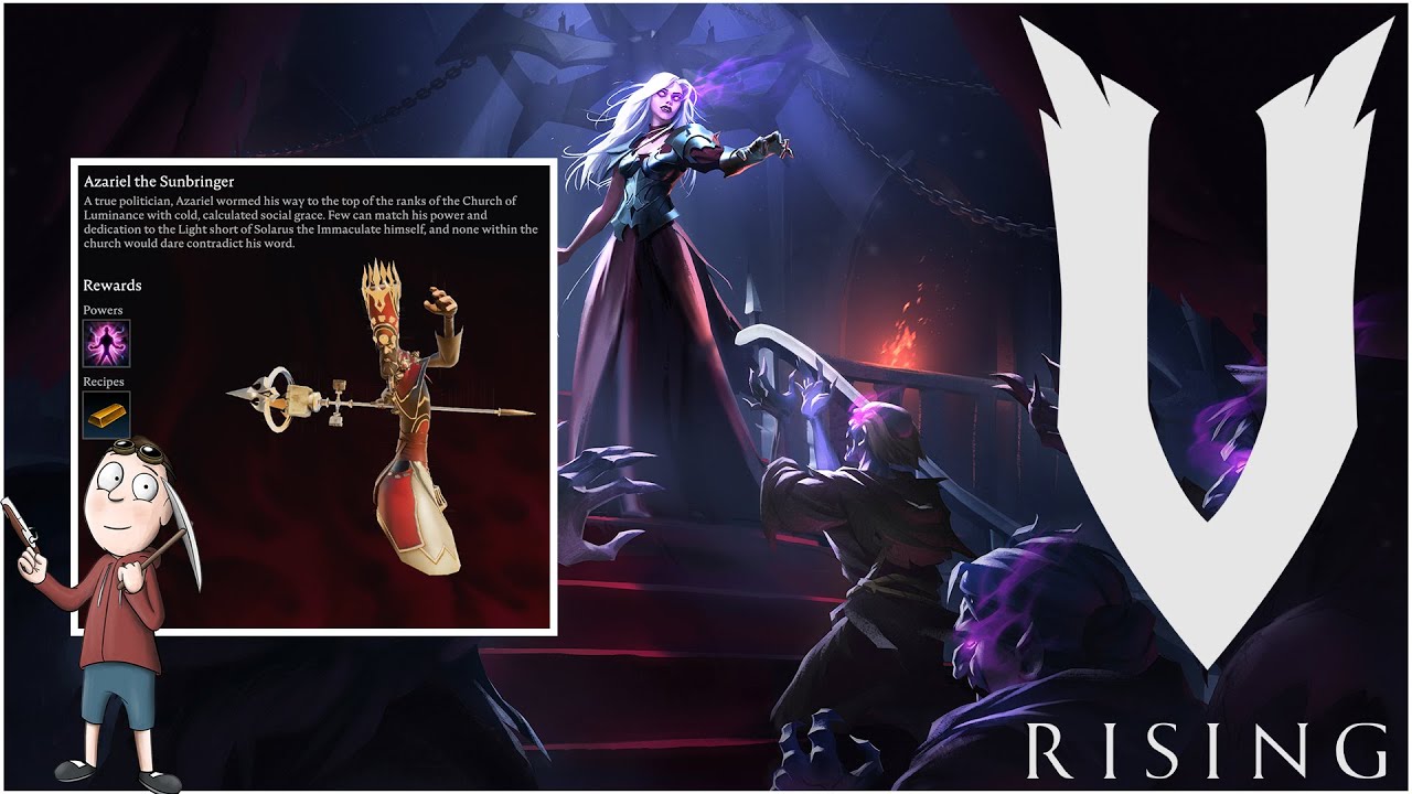 V Rising - Azariel the Sun Bringer boss fight Tips & Strategy - YouTube