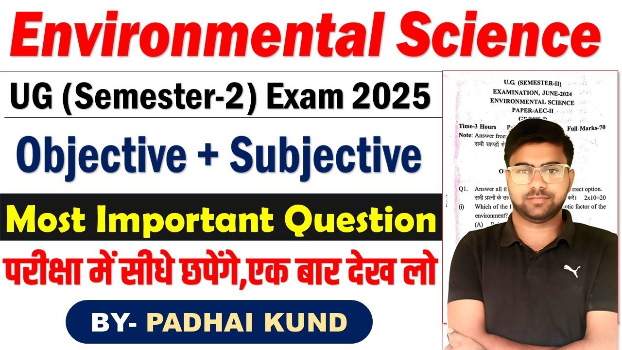 Environmental Science Question | Environmental Science Important ...
