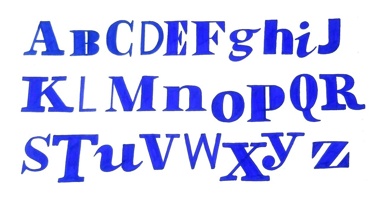 * mix style letters a to z alphabets handwriting - learn abcs! abc ...