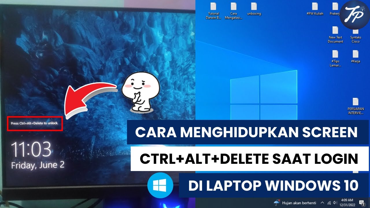 Cara Menghidupkan CTRL ALT DEL Saat Login Di Laptop Windows 10 - YouTube