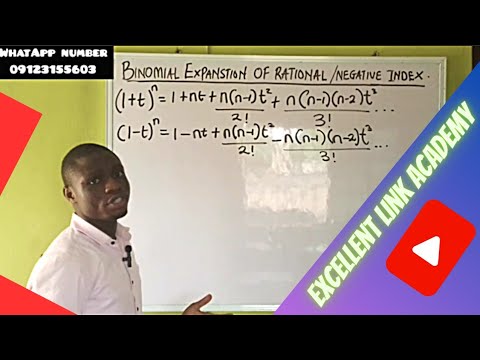 BINOMIAL EXPANSION OF RATIONAL NUMBERS OR NEGATIVE INDEX.#binomial ...