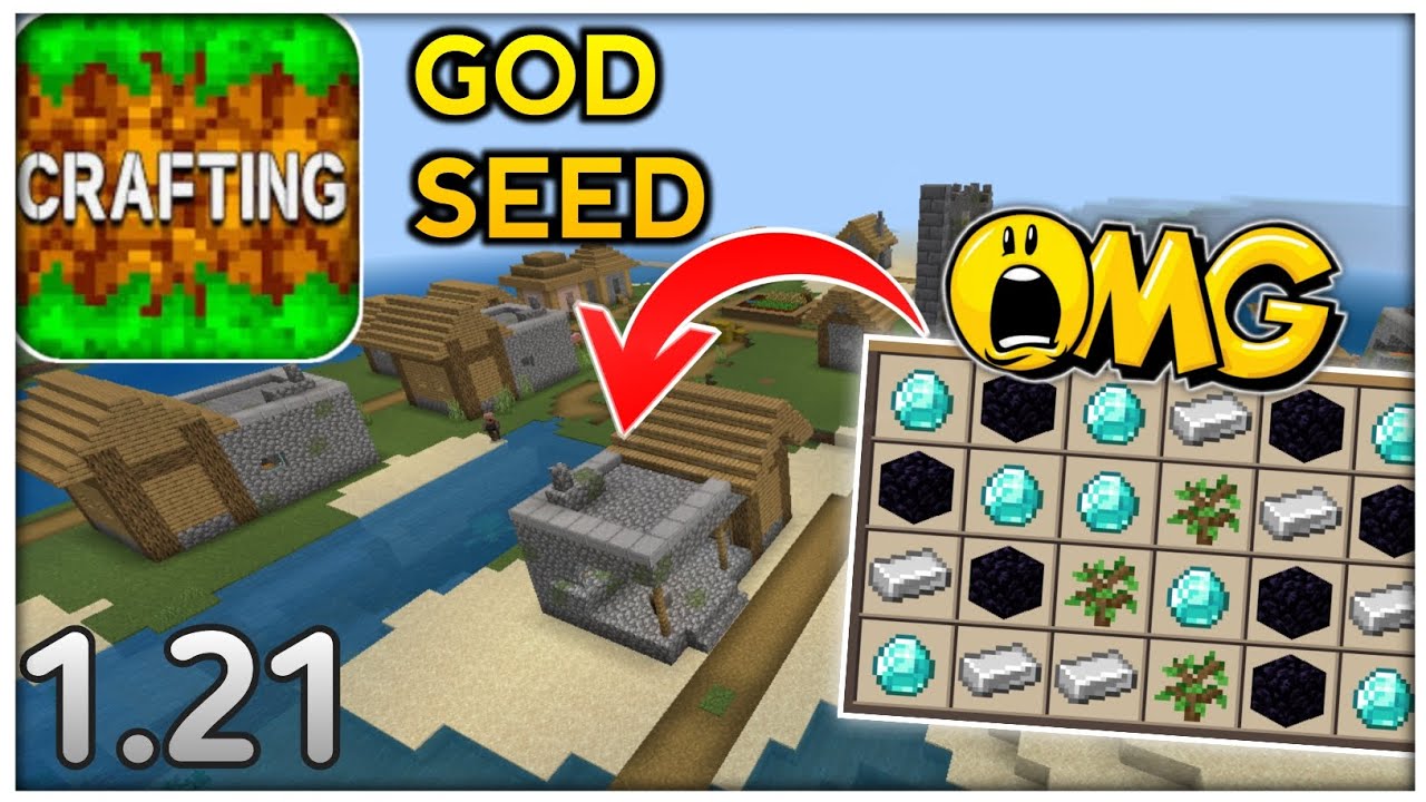 🔥(GOD SEED)🔥Crafting and building 1.21 GOD SEED😱 - YouTube