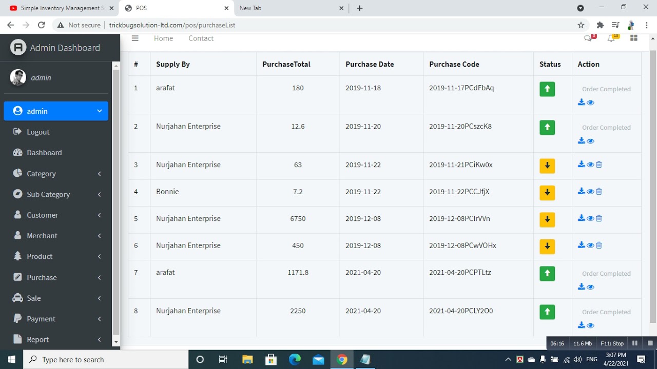 Simple Inventory Management Software By Laravel Youtube