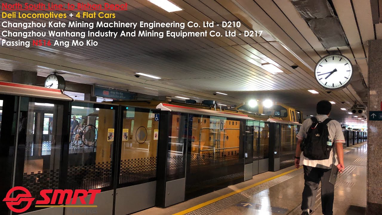 ⁴ᴷ⁶⁰ [EXCLUSIVE] SMRT Trains, Engineering Train Passing AMK Middle ...