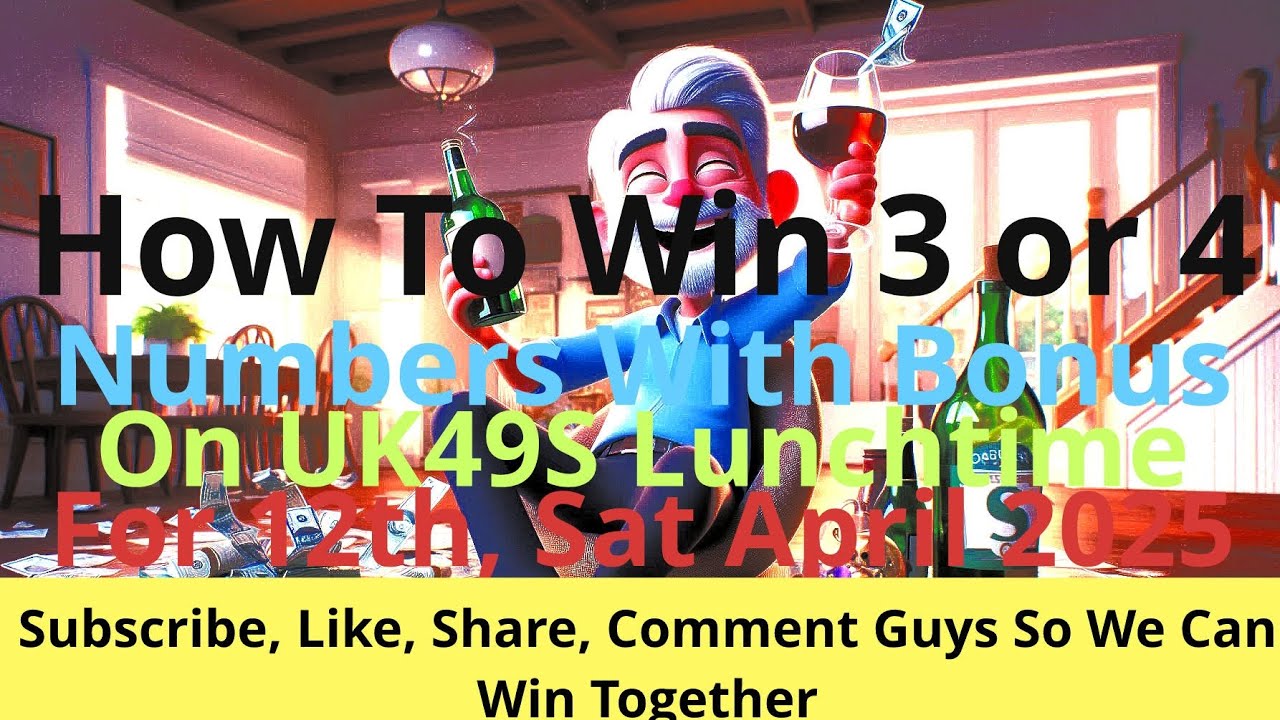 How To Win 3 or 4 Numbers With Bonus On UK49S Lunchtime For Today's ...