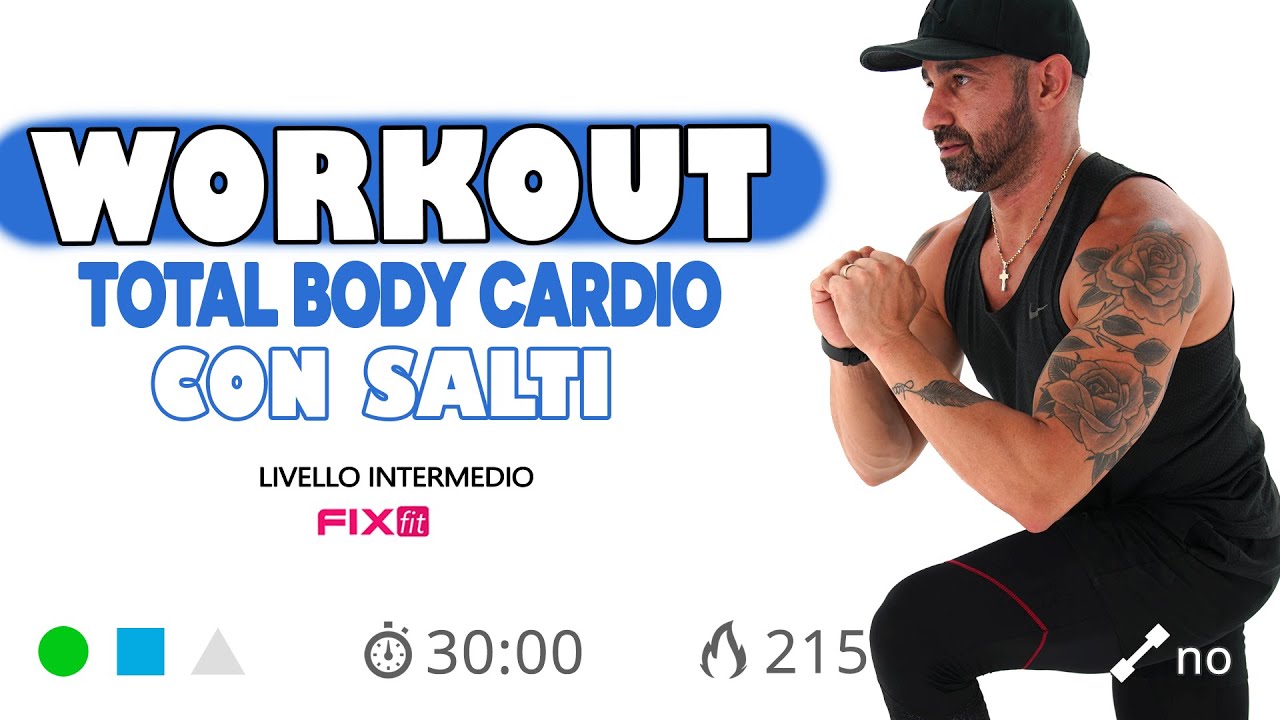 Allenamento a Casa per Dimagrire e Tonificare: Total Body Con Cardio ...