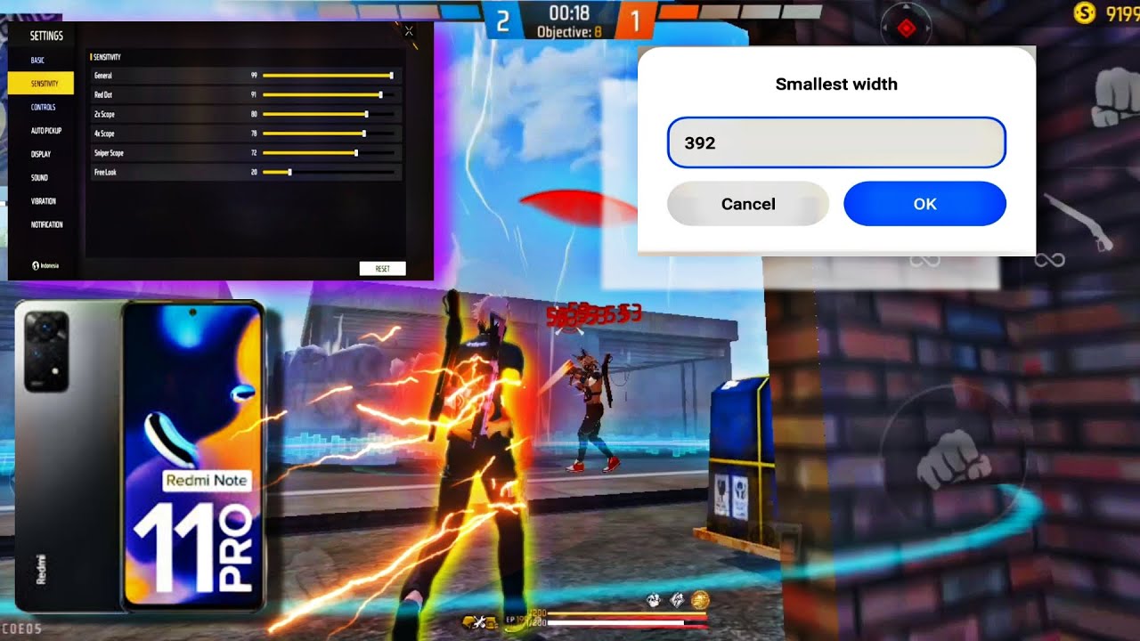 Perfect Settings🎯 Redmi Note 11 Free Fire || Redmi Note 11 Free Fire ...
