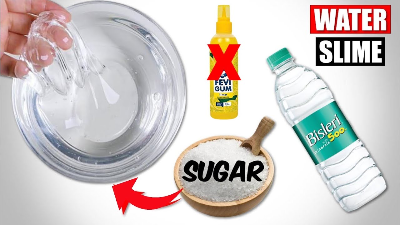 No Borax No Glue Only Water Slime/How to make Slime without borax/DIY ...