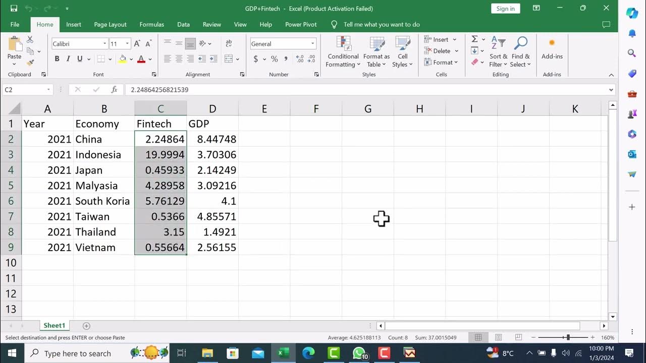 How to Enter Cross-Sectional Data in EViews - YouTube