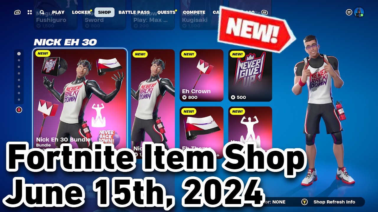 *NEW* NICK EH 30 ICON SKIN! Fortnite Item Shop - YouTube