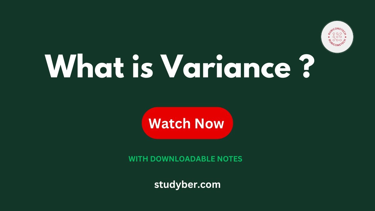 What is Variance? | Easy Explanation with notes - YouTube