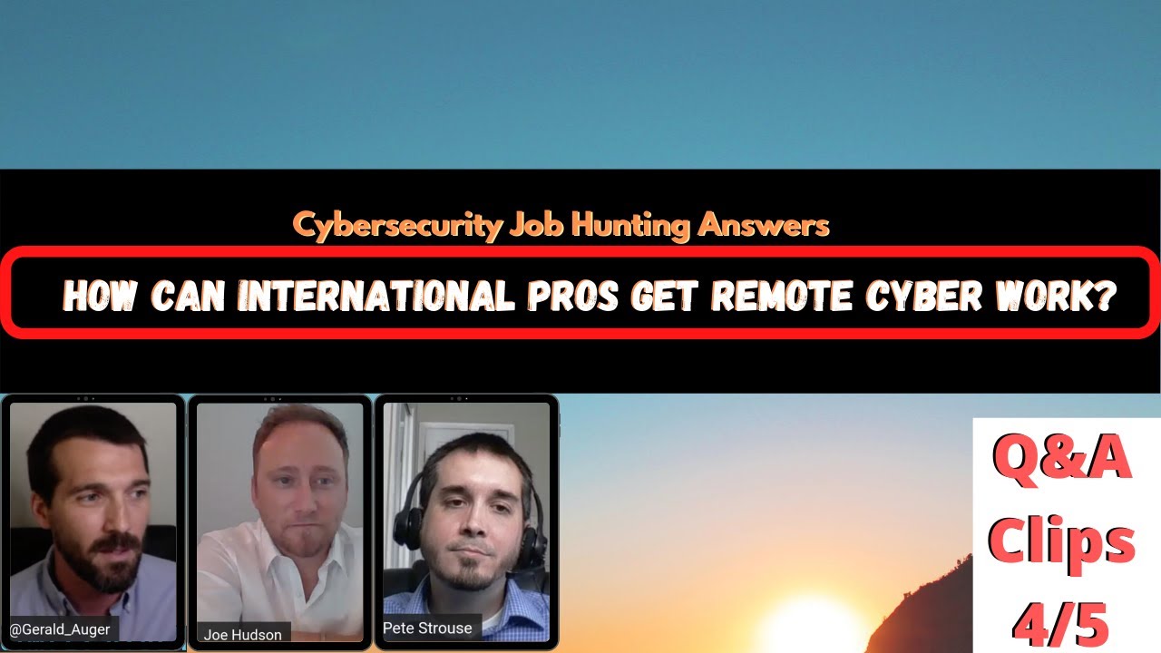 How can international professionals get remote cyber work in the United ...