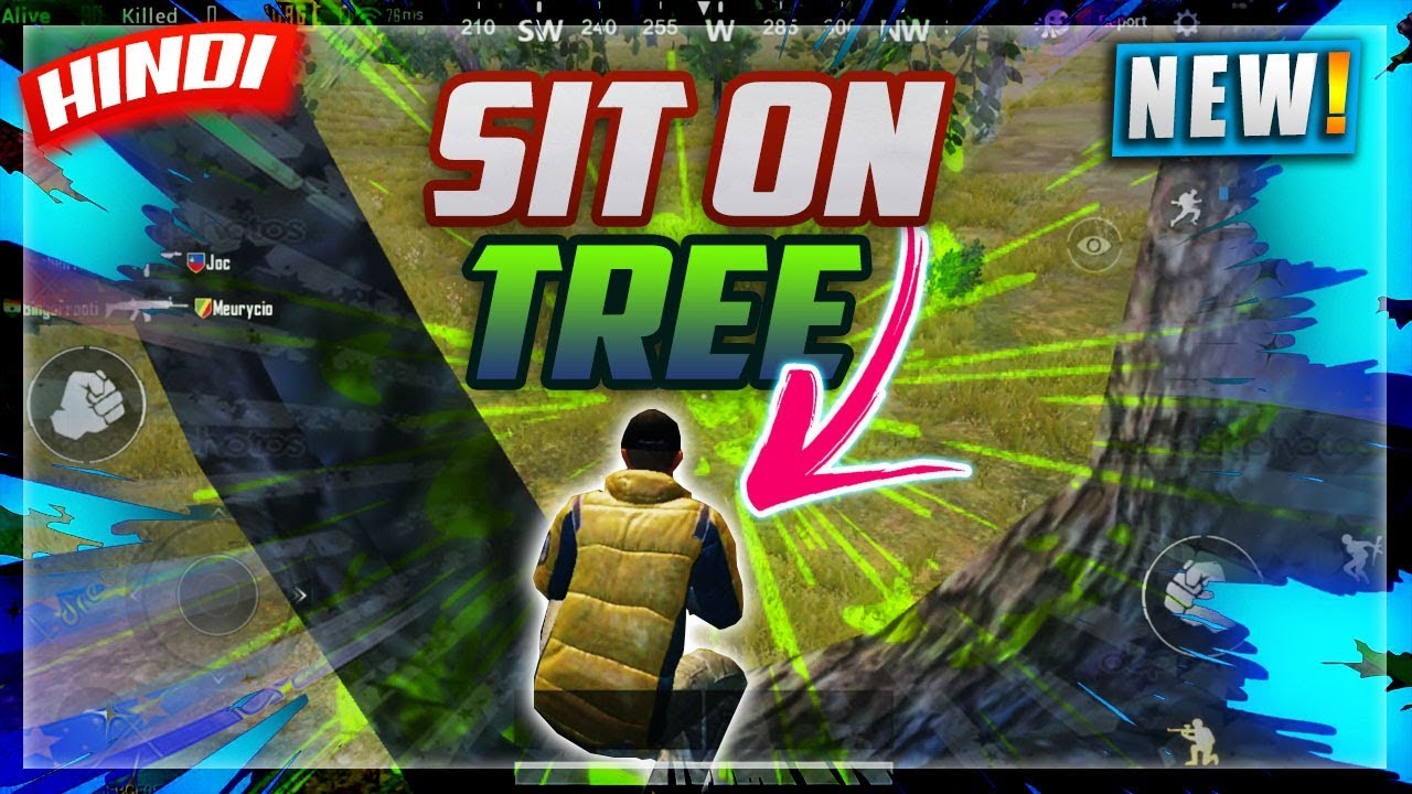 🔥[HINDI] HOW TO CLIMB TREE IN PUBG MOBILE | BEST HIDING PLACE SIT ON ...