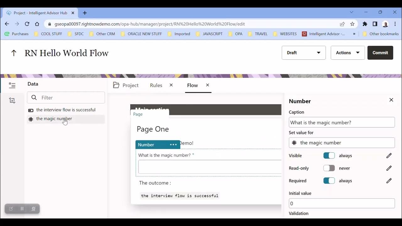 Hello World Flow - Oracle Intelligent Advisor - Intelligent-Advisor.com ...