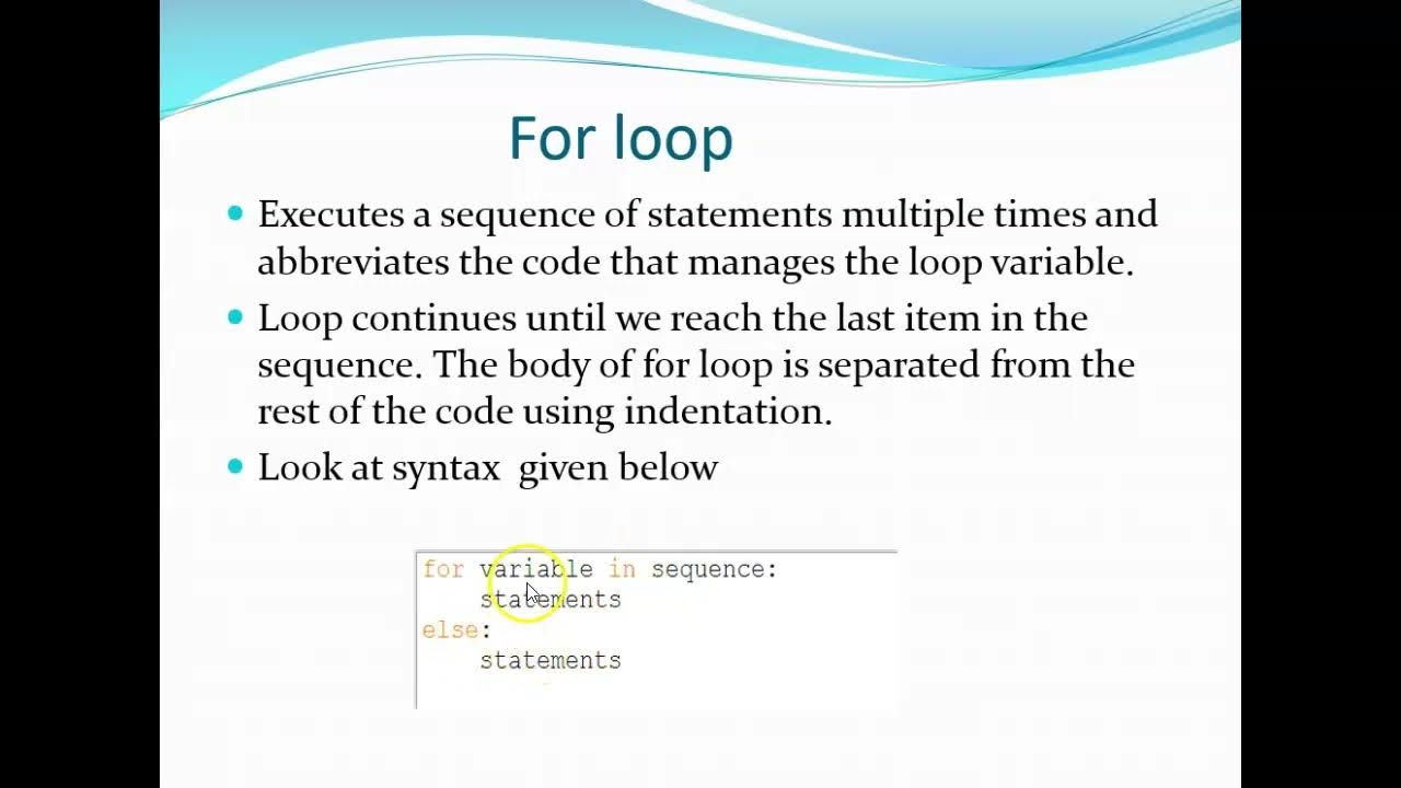 Python-While and For loops - YouTube