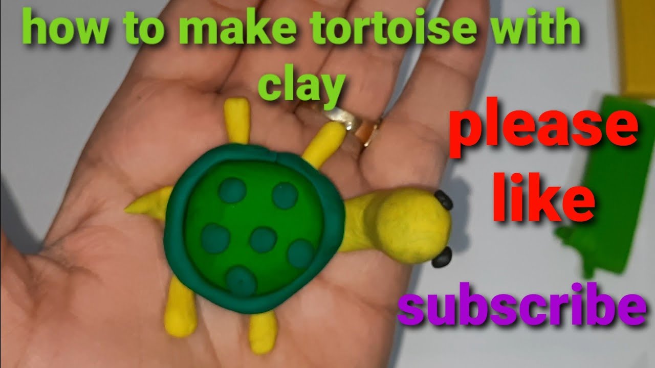 how to make tortoise ( कछुआ ) with clay | tortoise with clay - YouTube