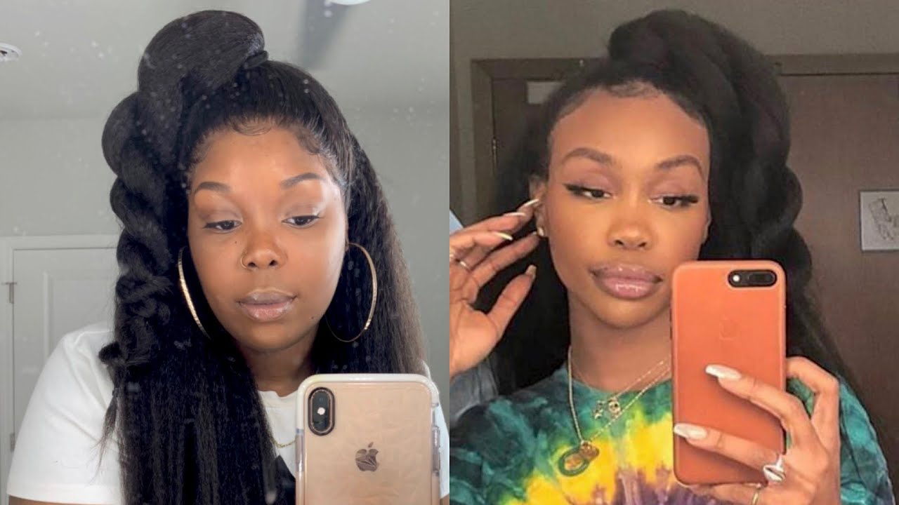 GLUELESS MELTDOWN with this BOMB AF FULL LACE KINKY STRAIGHT WIG | SZA ...