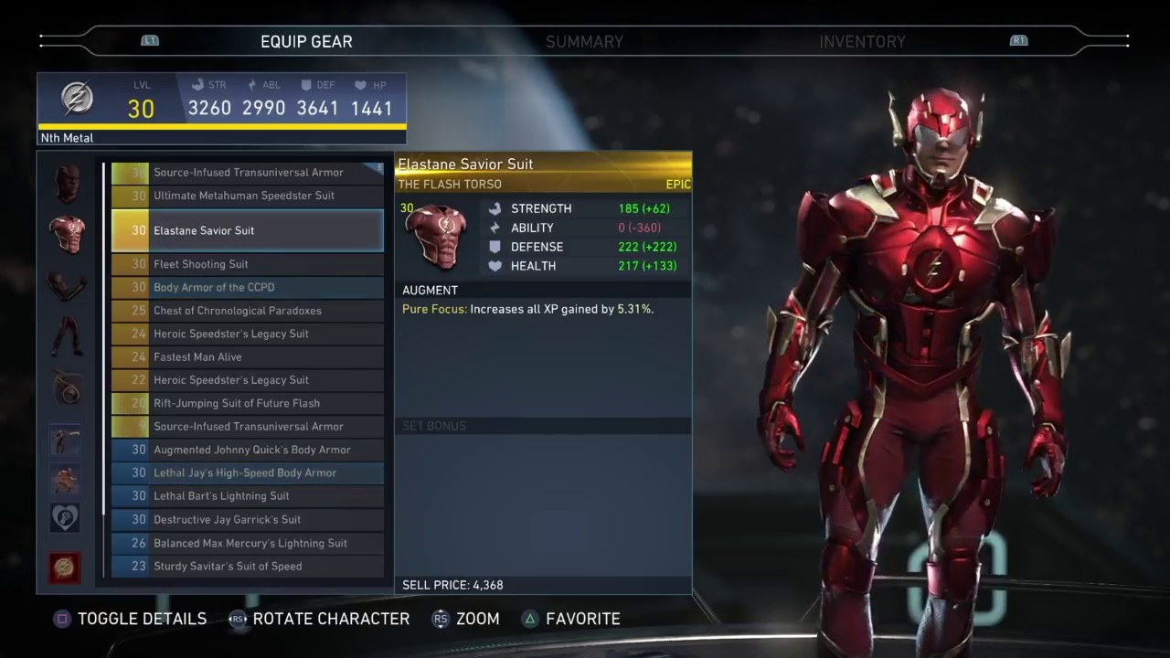 Injustice 2- Level 30 Flash Gear - YouTube