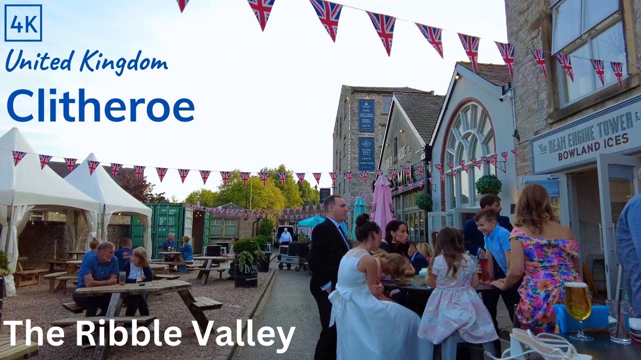Clitheroe and Castle Walking Tour 4K - English Country Town (60fps ...