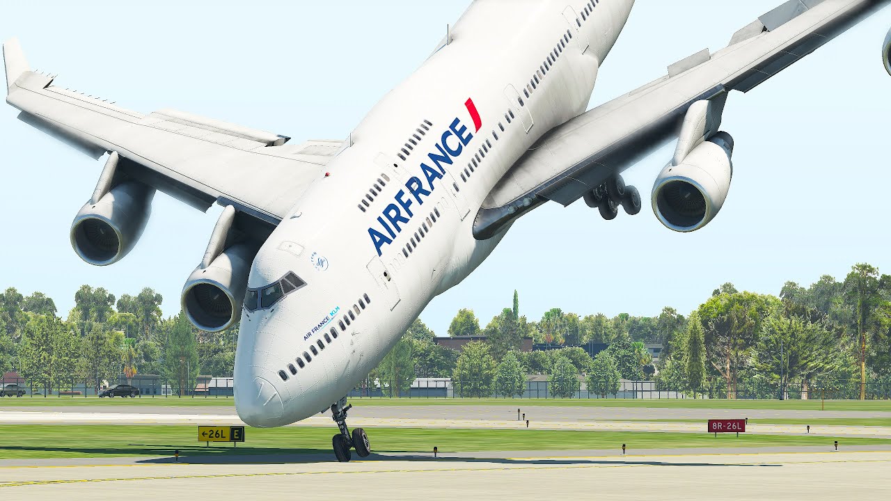 B747 Pilot Took Off Immediately Right After Bad Landing [XP11] - YouTube