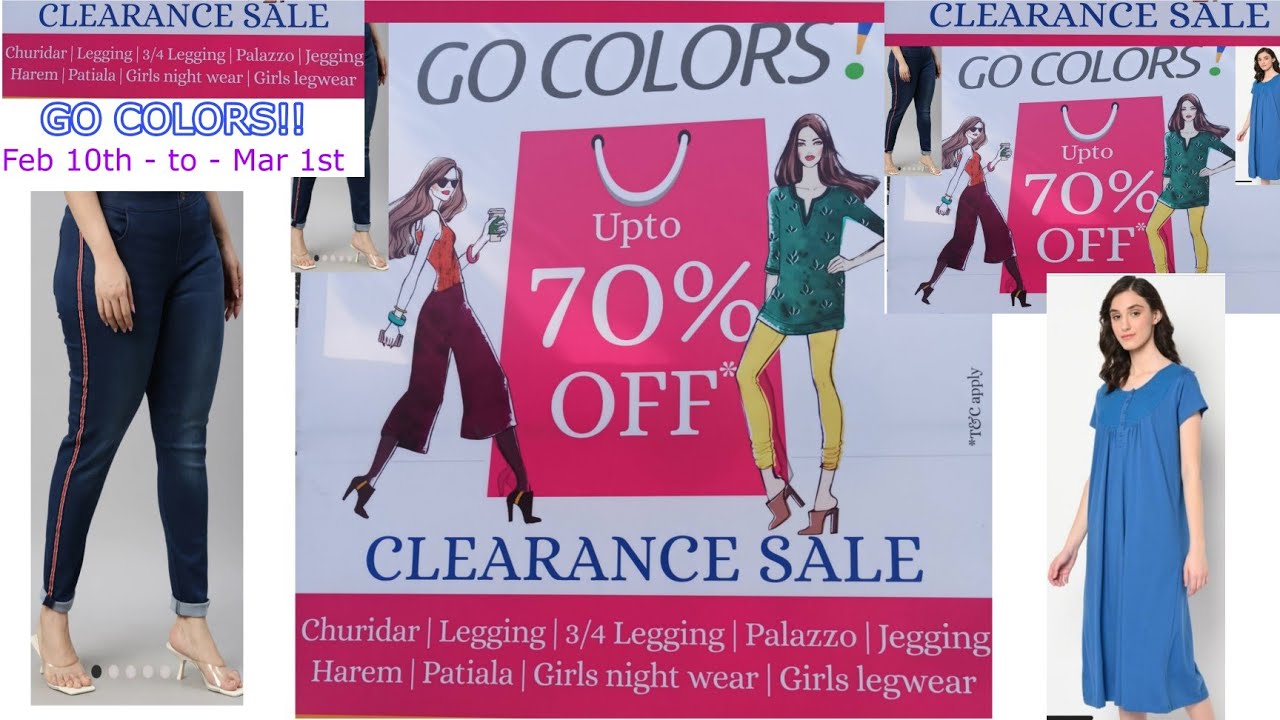 Go colors! upto 70% off || clearance sale || Feb 10th to March 1st ...