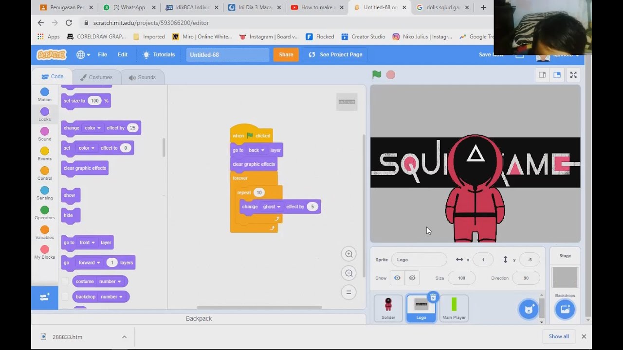 Scratch Squid Game Tutorial (Part 1) - YouTube