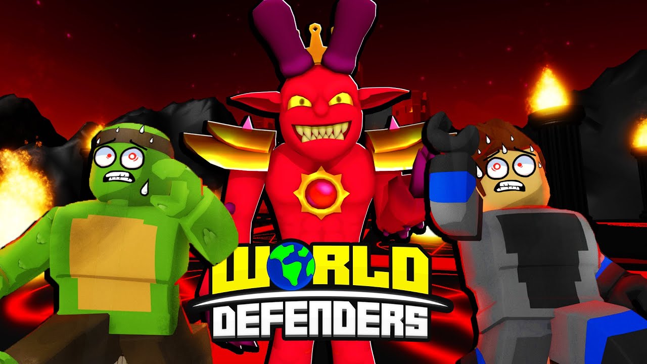 ROBLOX WORLD DEFENDERS - DEMON HALLOWEEN MAP! - YouTube