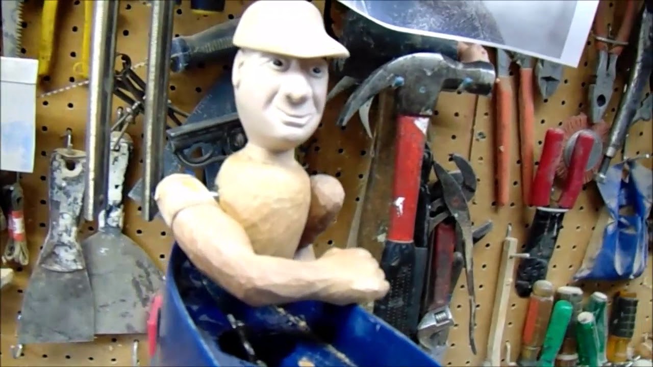 Automata art Canoe Paddlers Whirligig overview - YouTube