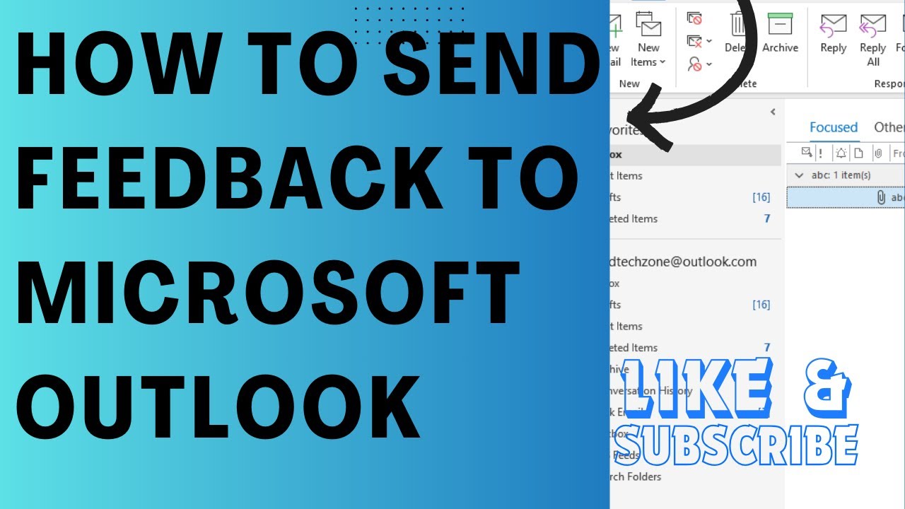 How To Send Feedback To Microsoft Outlook - YouTube