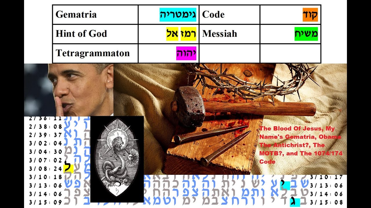 The Blood Of Jesus, My Name's Gematria, Obama The Antichrist?, The MOTB ...