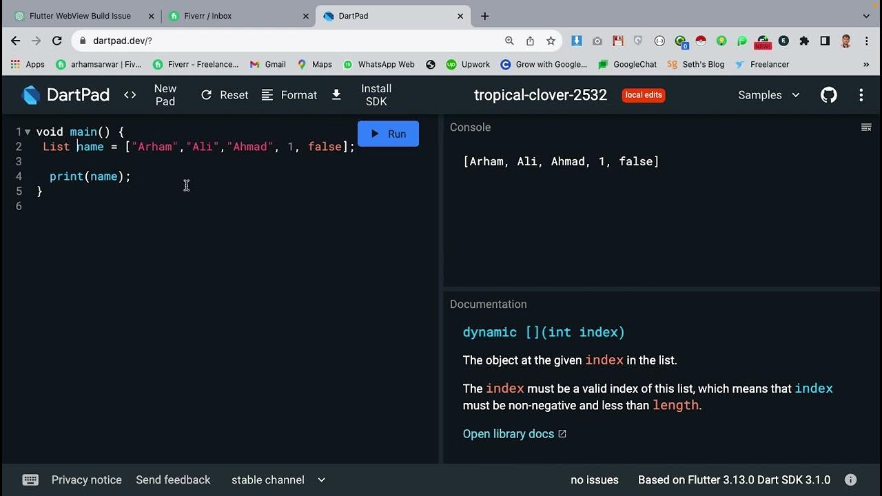 DART VARIABLE, LIST, MAP, LISTVIEW builder - YouTube