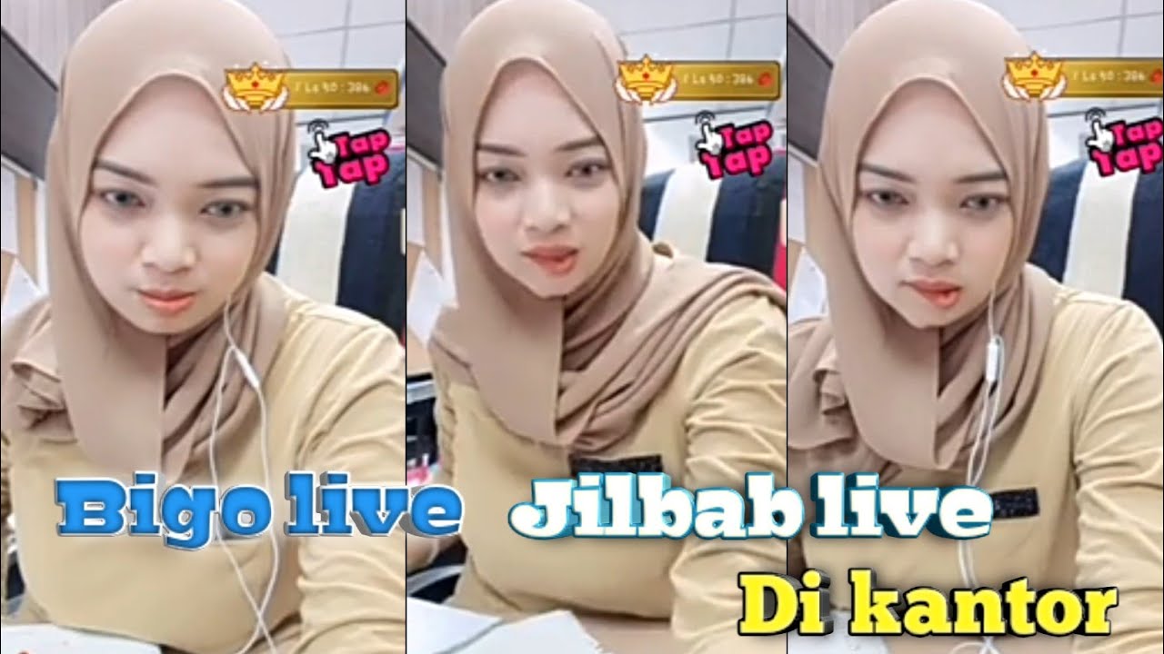 Bigo jilbab cantik live di kantor - YouTube