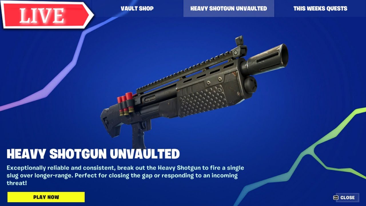 🔴 FORTNITE LIVE - HEAVY SHOTGUN & RPG UNVAULTED!! - FORTNITE CHAPTER 4 ...