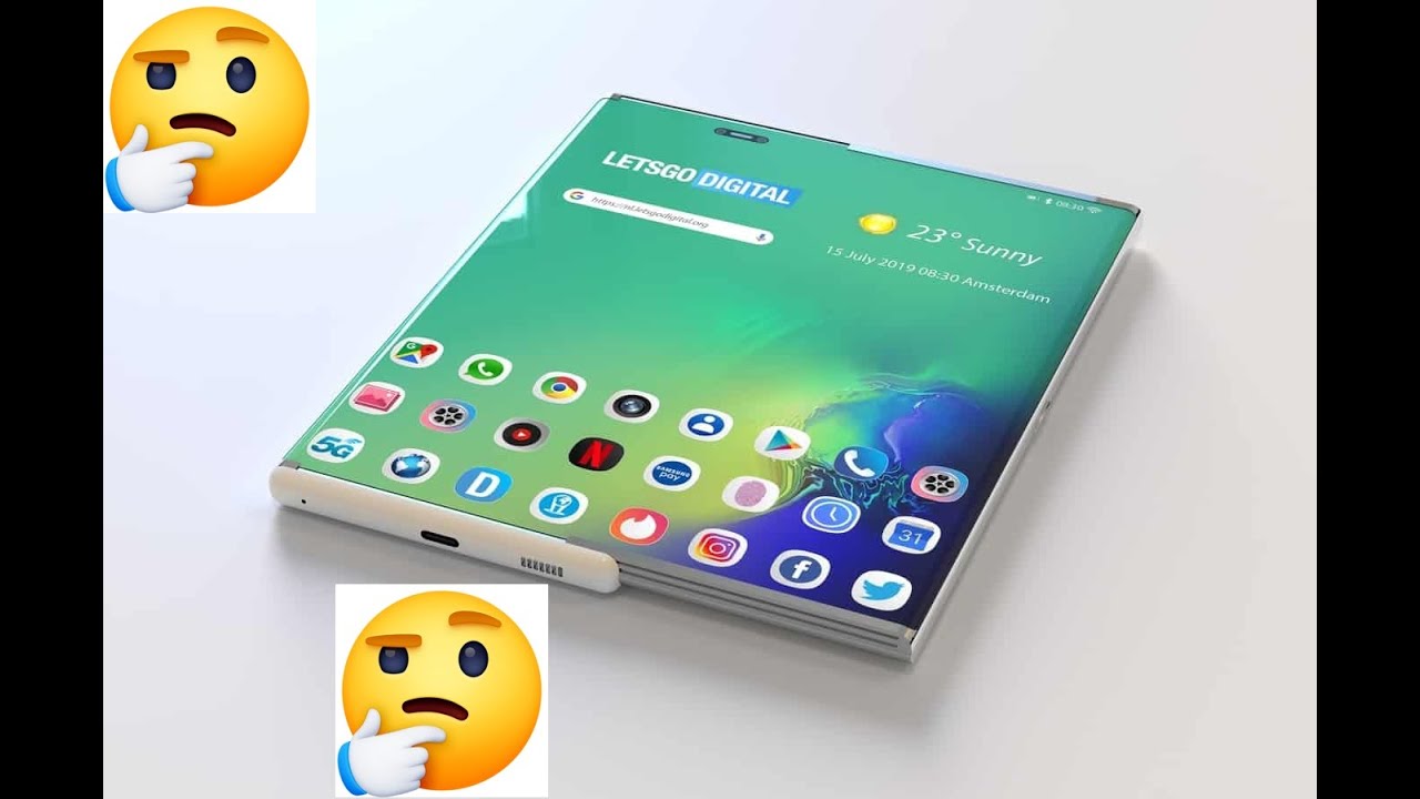 Samsung rollable phone - YouTube