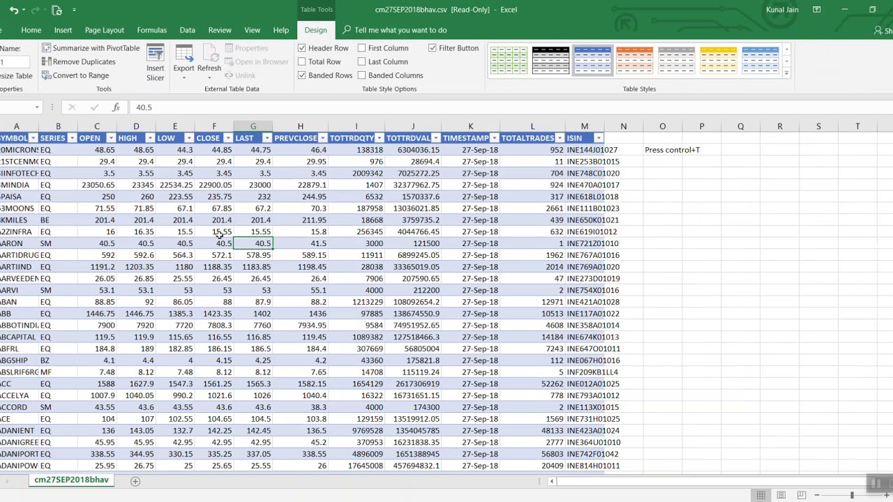 How to determine the Market Breadth for free using NSE Bhavcopy - YouTube